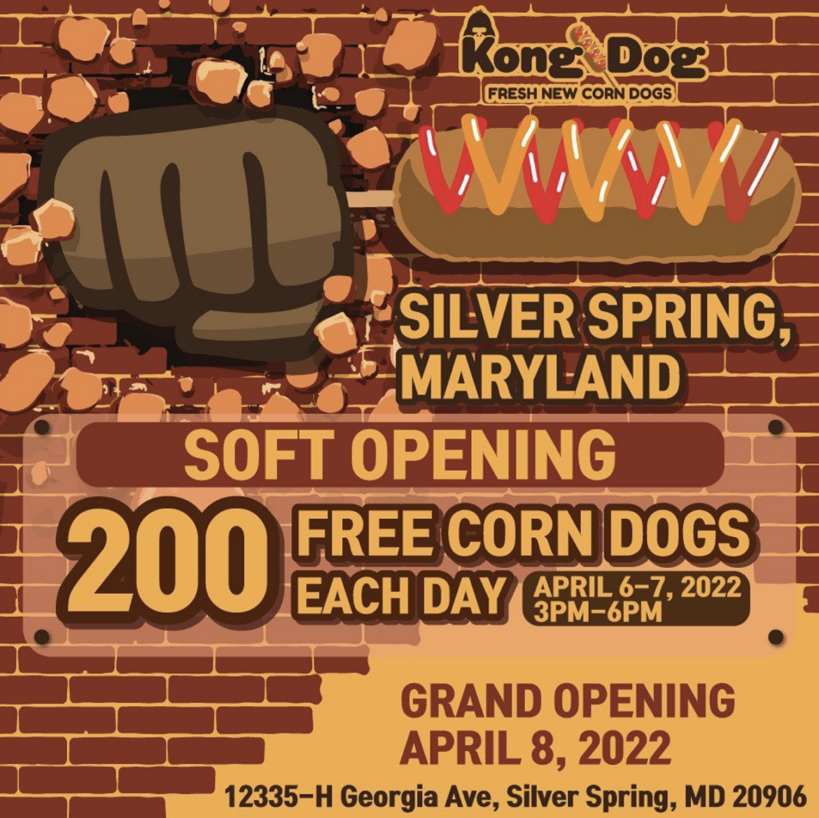 Kong Dog Korean Corn Dogs to Open This Week; 400 Corn Dogs Will Be ...