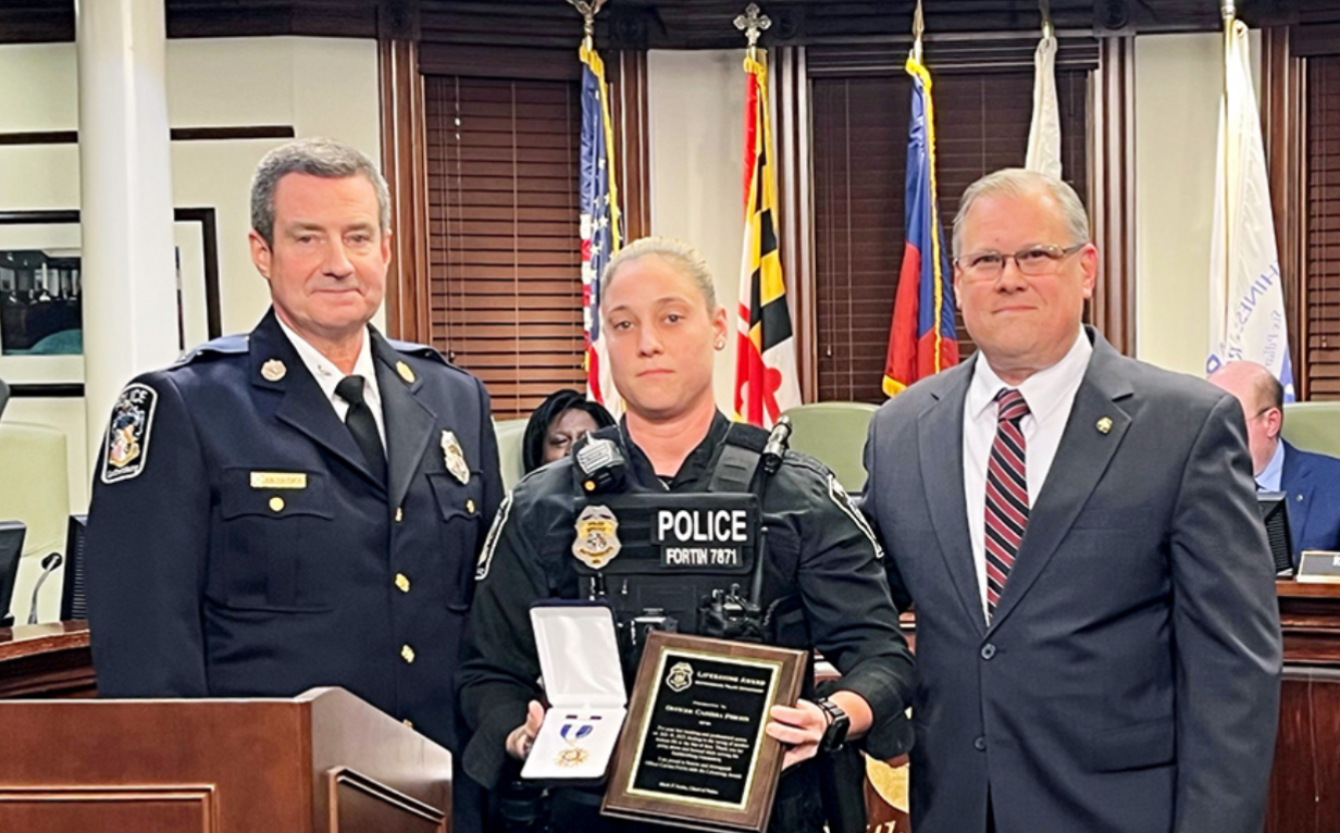 Gaithersburg Police Officer Receives Life-Saving Award - The MoCo Show