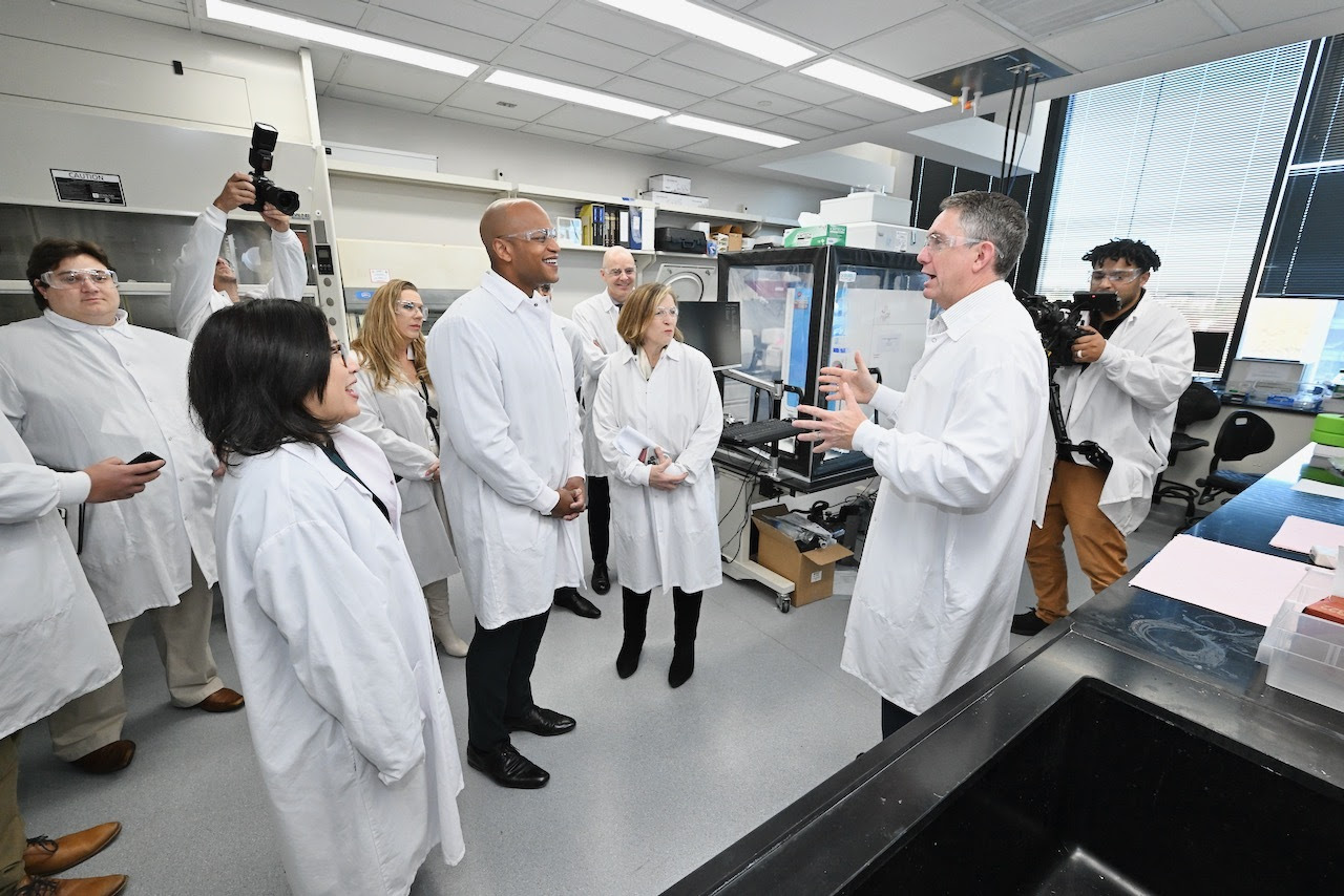 Governor Wes Moore Tours AstraZeneca in Gaithersburg - The MoCo Show