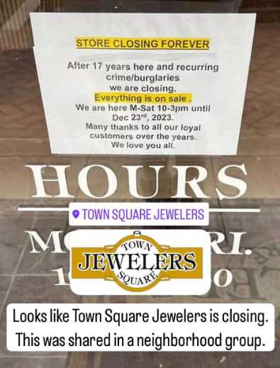 Town Square Jewelers to Close Due to "Recurring Crime and Burglaries ...
