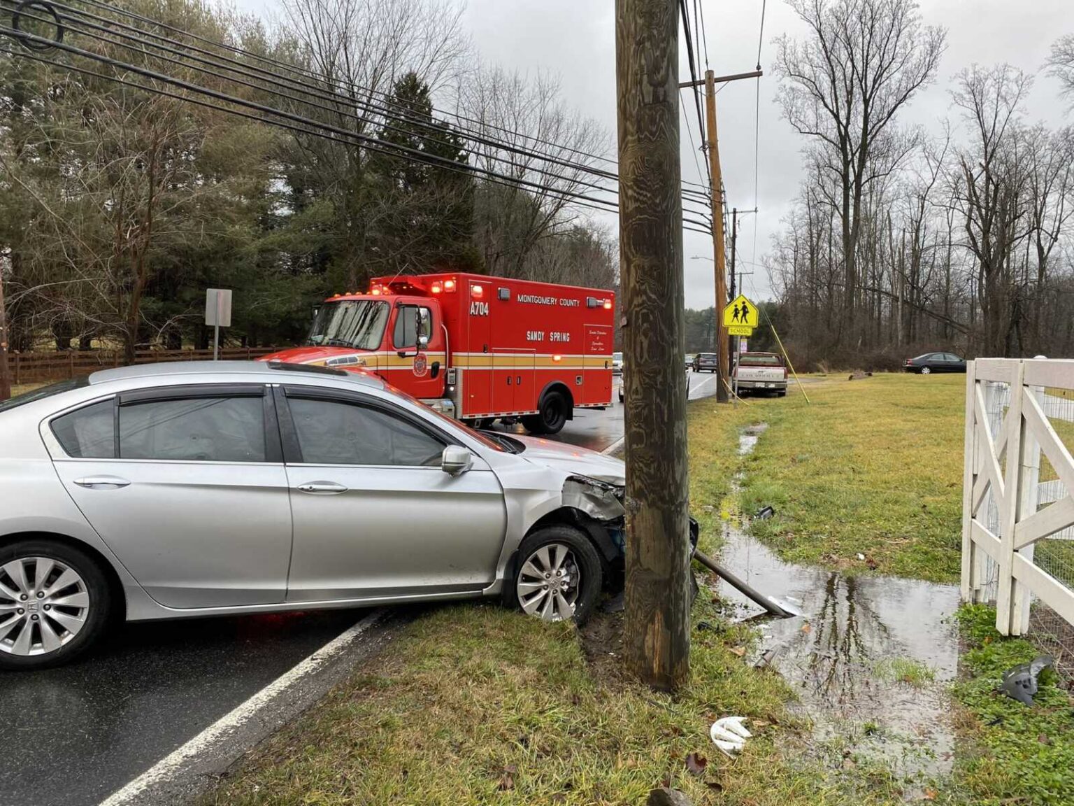 Driver Strikes Utility Pole Friday Morning - The MoCo Show