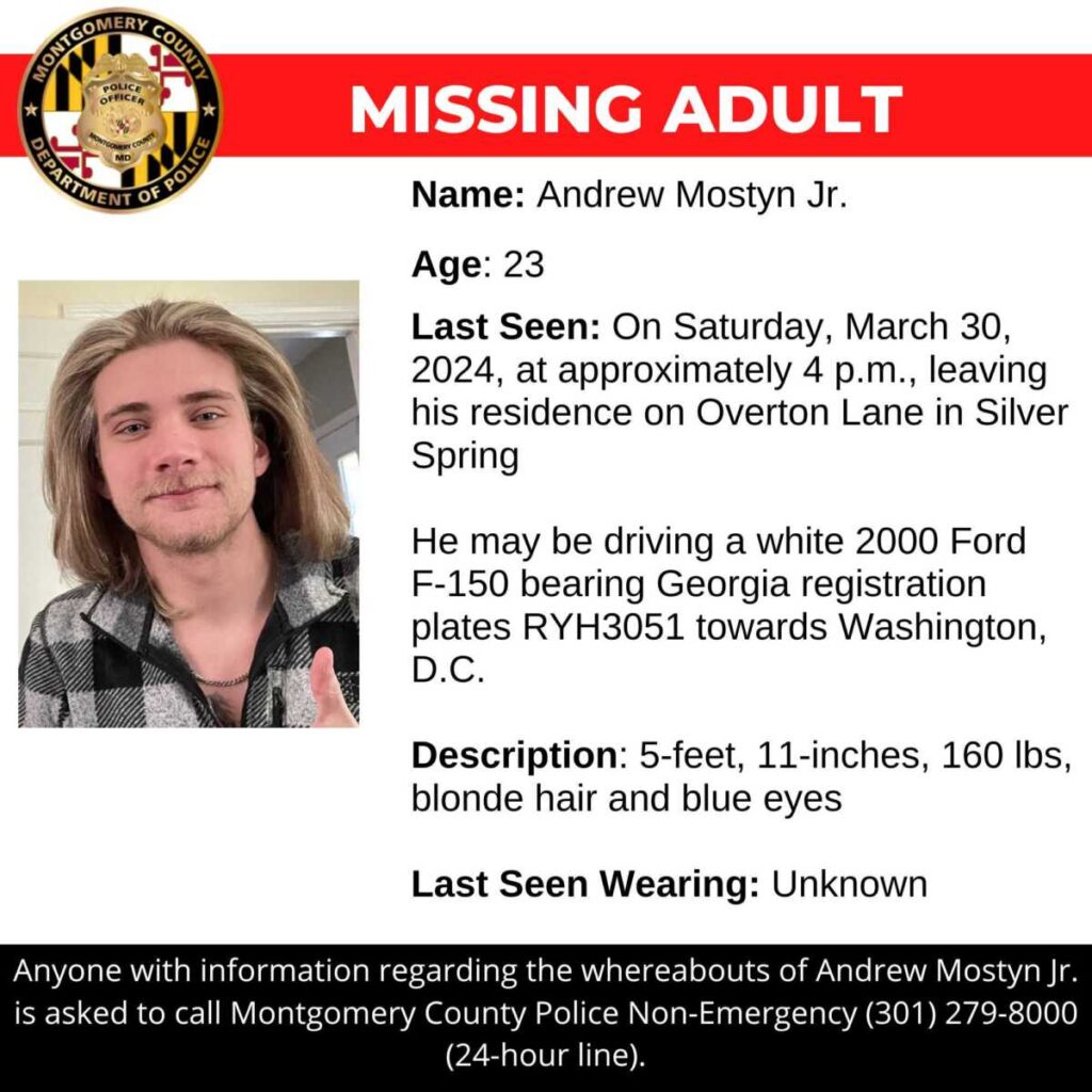 (Located) Concern for Missing 23-Year-Old - The MoCo Show