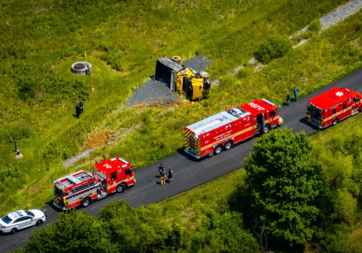 MCFRS Respond to Collision Involving Rollover on Monday - The MoCo Show