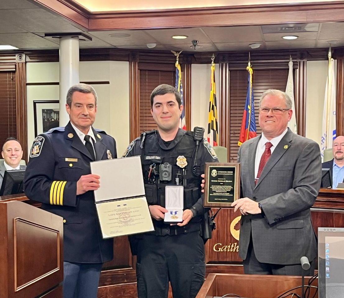 Officer Nicholas Ozkayan Presented With Citation For Bravery - The MoCo ...